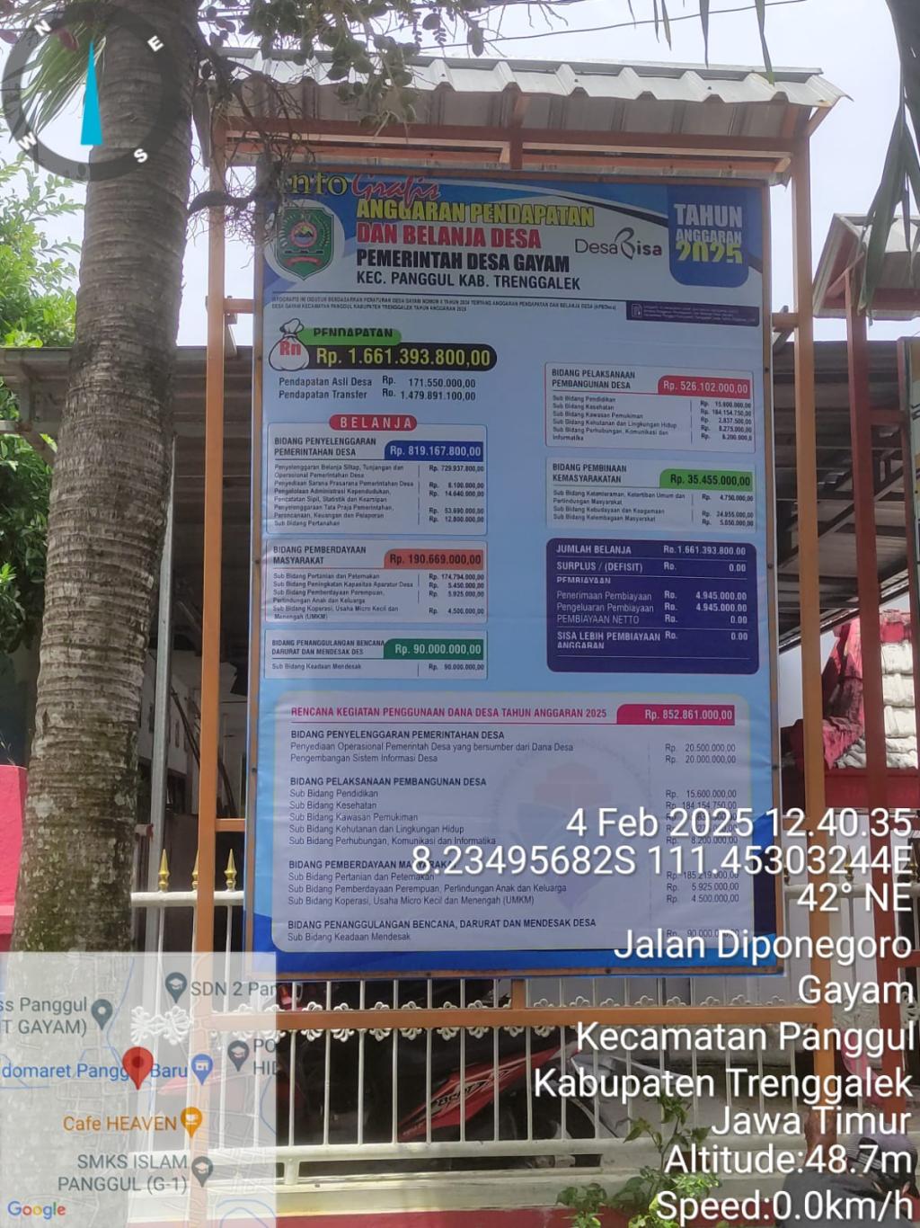 INFOGRAFIS APBDES DESA GAYAM TAHUN ANGGARAN 2025 - Website Desa GAYAM